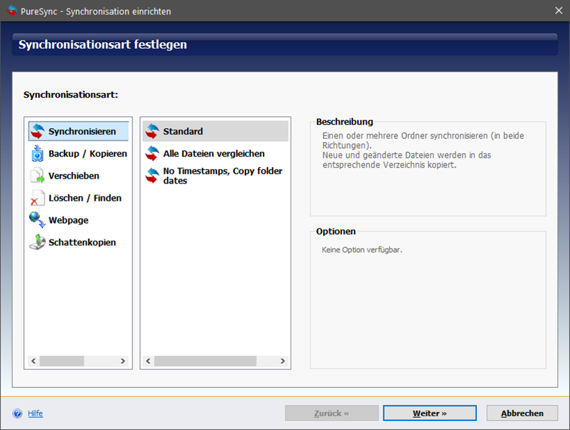 Setup Assistent - Screenshots - PureSync