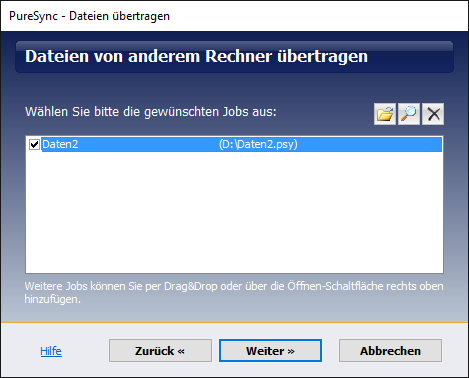 Dateien von anderen Rechner übertragen - Screenshots - PureSync